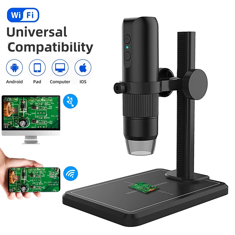 Digital Microscope1600X Professional USB With 8 LED Electronics ...