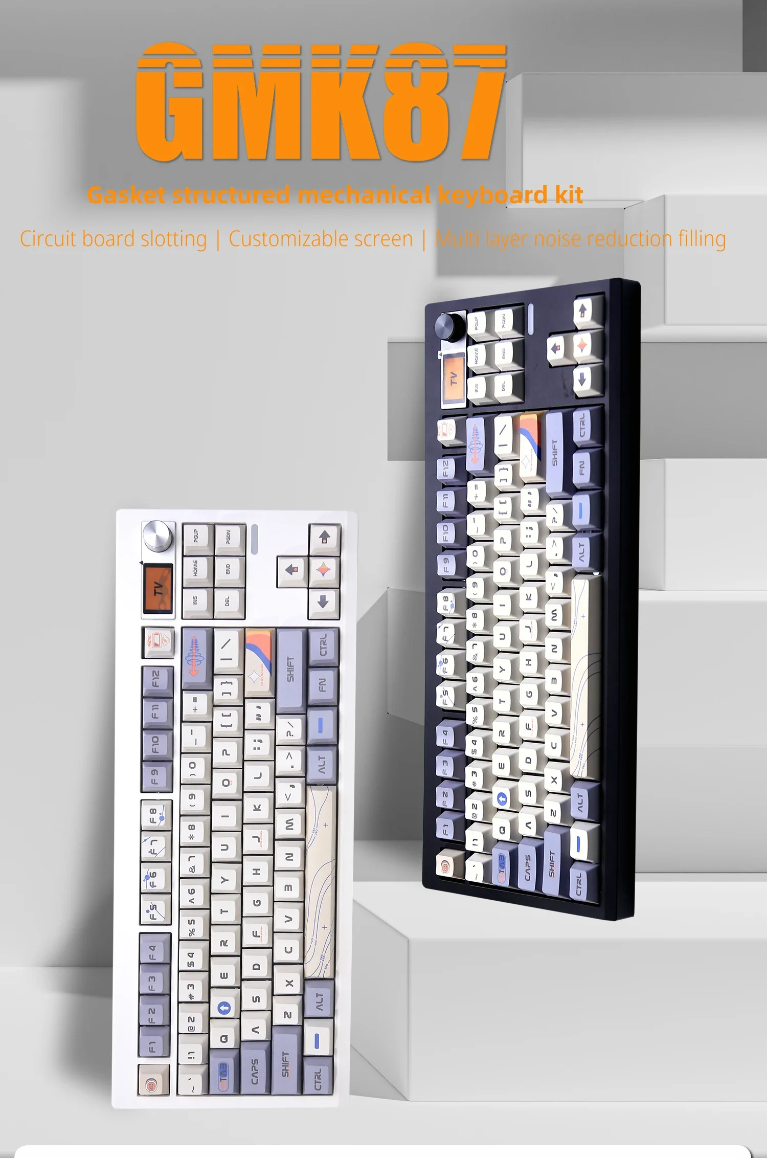 ZUOYA-GMK87-Mechanical-keyboard-kit-hot-swappable-Bluetooth-2-4G ...