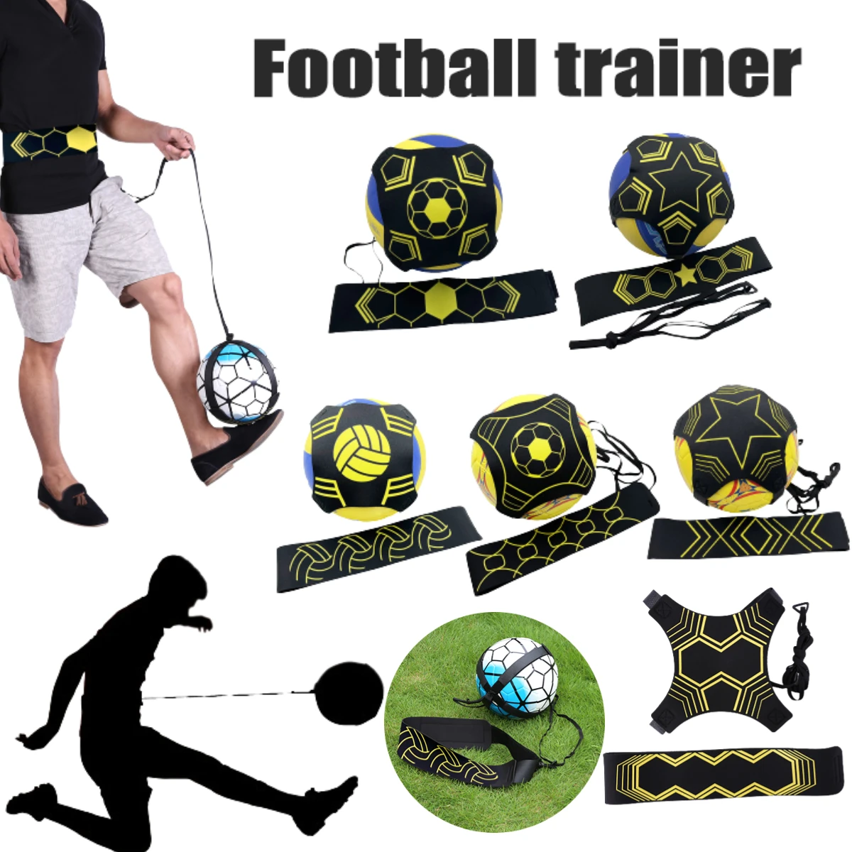 Football-Kick-Training-Adjustable-Soccer-Ball-Solo-Practice-Training ...