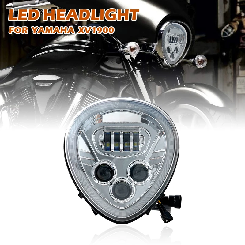 Star Headlight LED Headlight Assembly For Yamaha Stratoliner/Roadliner ...