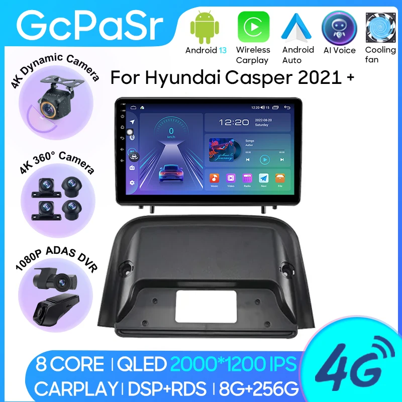 Car-Radio-Carplay-For-Hyundai-Casper-2021-Navigation-GPS-Android-Auto ...