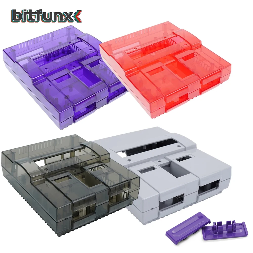 Bitfunx-SNES-Replacement-Shell-Transparent-Case-for-Nintendo-SNES-SFC ...