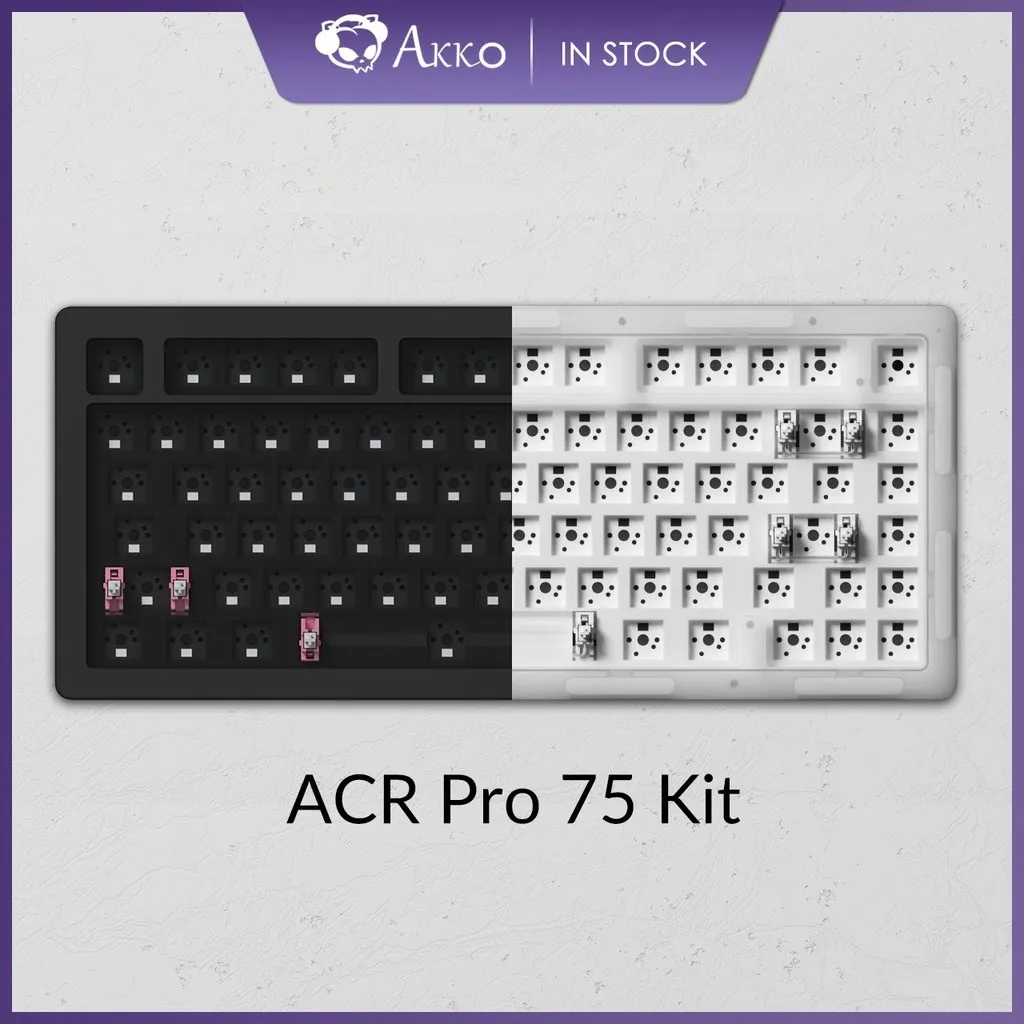 Akko 커스텀 키보드, 핫 스왑 가능 베어본 기계식 키보드, 개스킷 장착 모듈러 키트, ACR Pro 75 DIY 키트 ...