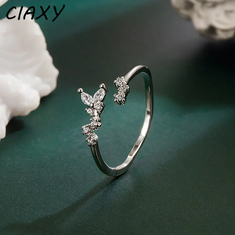 Fashion-Butterfly-Tender-Bud-Rings-for-Women-Sparkling-Zircon-Opening ...
