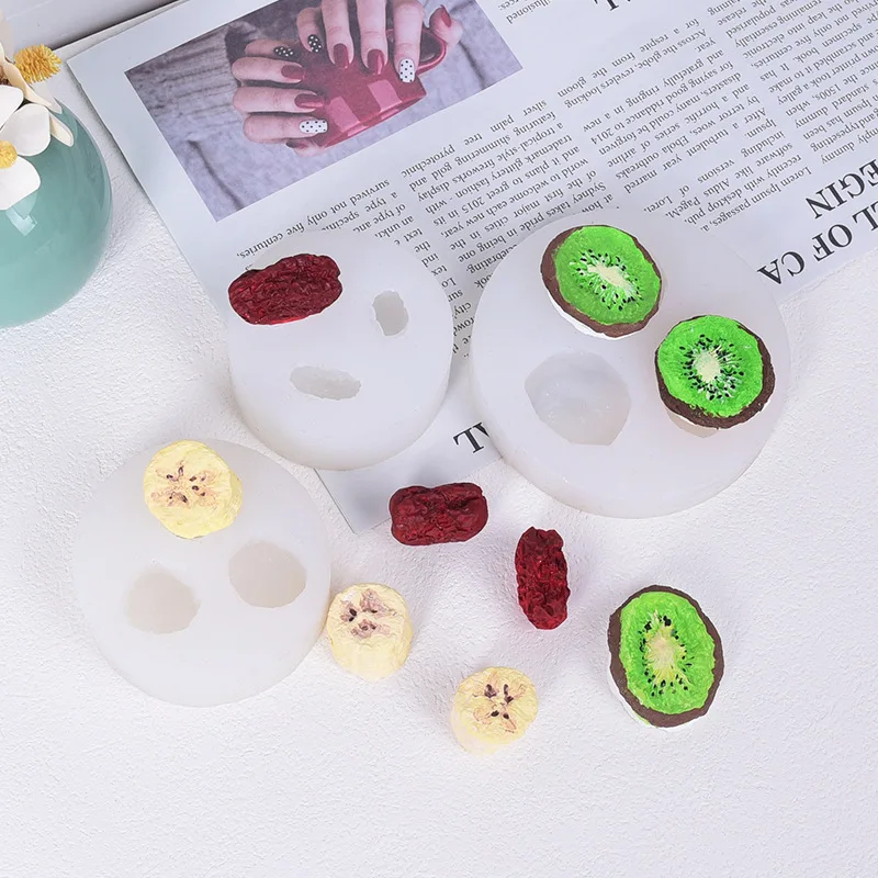 3d Fruit Silicone Molds Kiwi Banana Jujube Banana Diy Fondant Cake ...