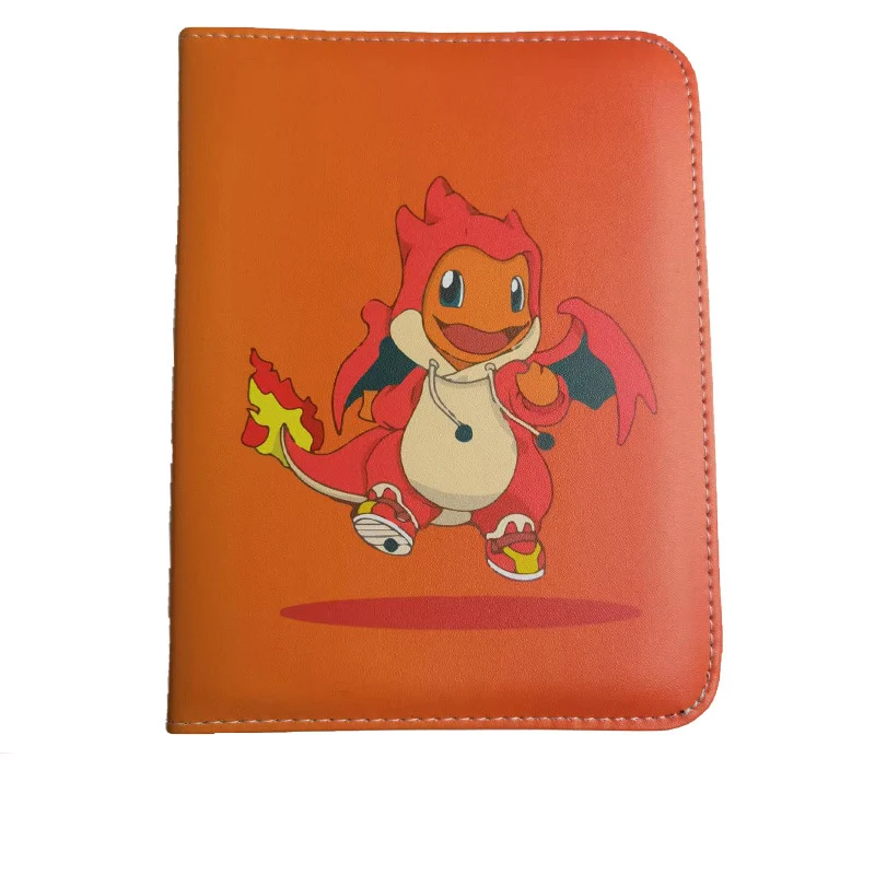 Pokemon Card Album Charizard Card Binder PU Leather TCG Game Zipper ...