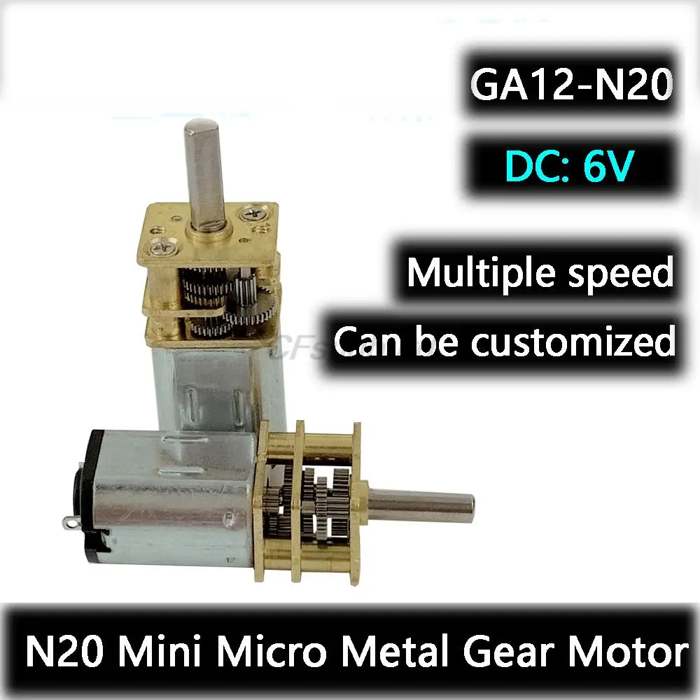 DC 6V N20 Mini Micro Metal Gear Motor with Gearwheel DC Motors 15RPM ...