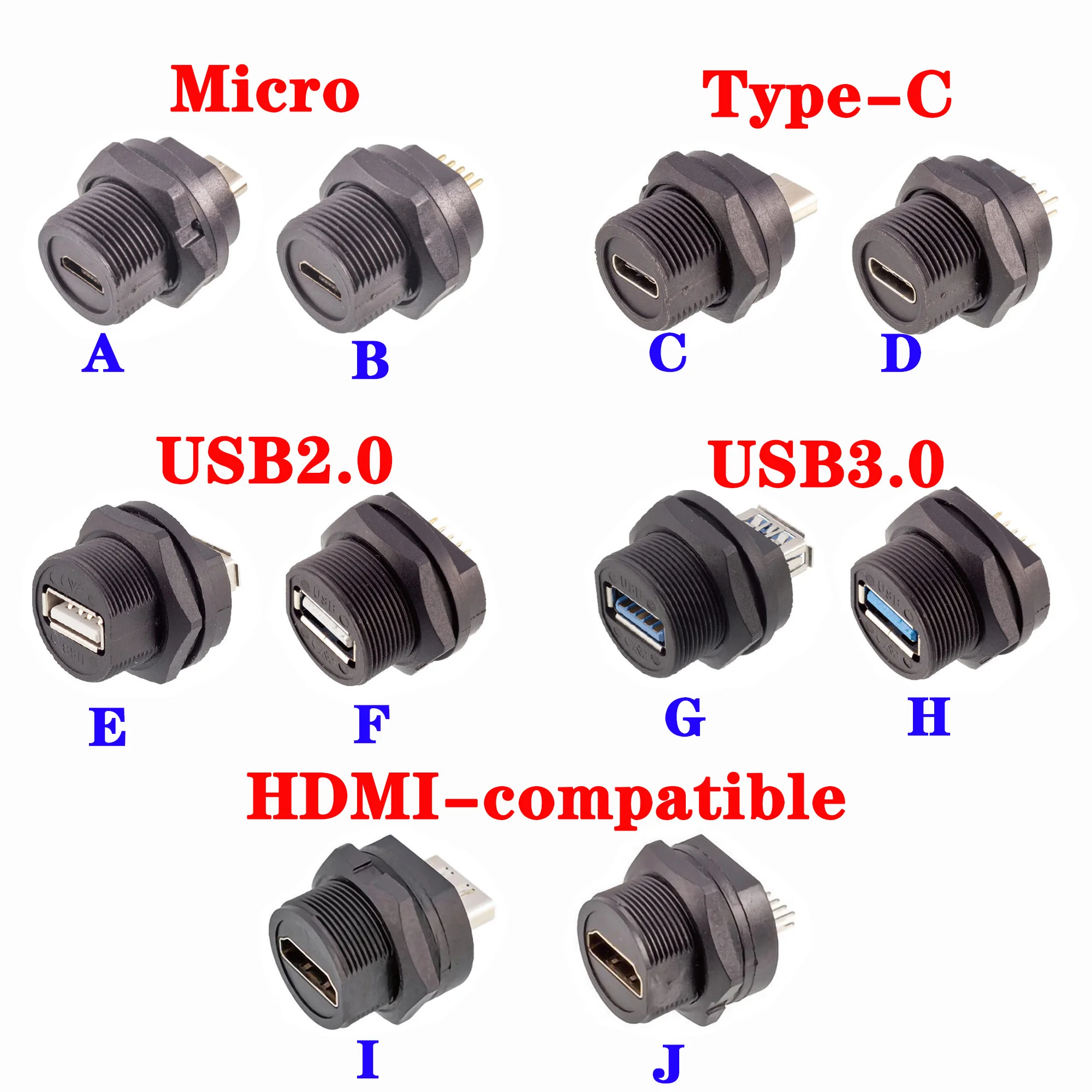 Neue D Typ Chassis Connector USB Micro Typ C HDMI kompatibel Buchse ...