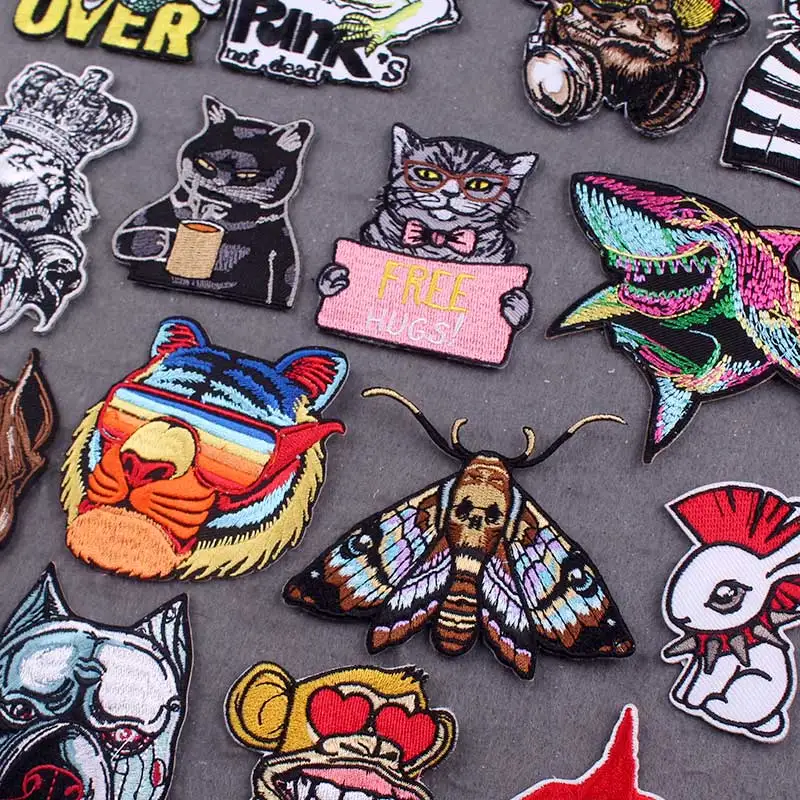 DIY-Hippie-Animal-Patch-Clothes-Stripes-Embroidered-Patches-On-Clothes ...