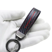for cupra formentor car Key chain Rings carbon fiber keychain car ...