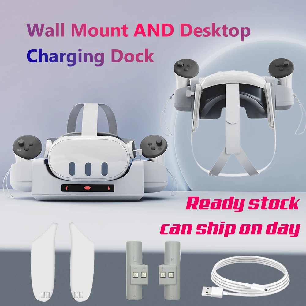 Charging-Dock-Wall-Mount-for-Meta-Quest-3-Oculus-VR-Accessories-Charger ...