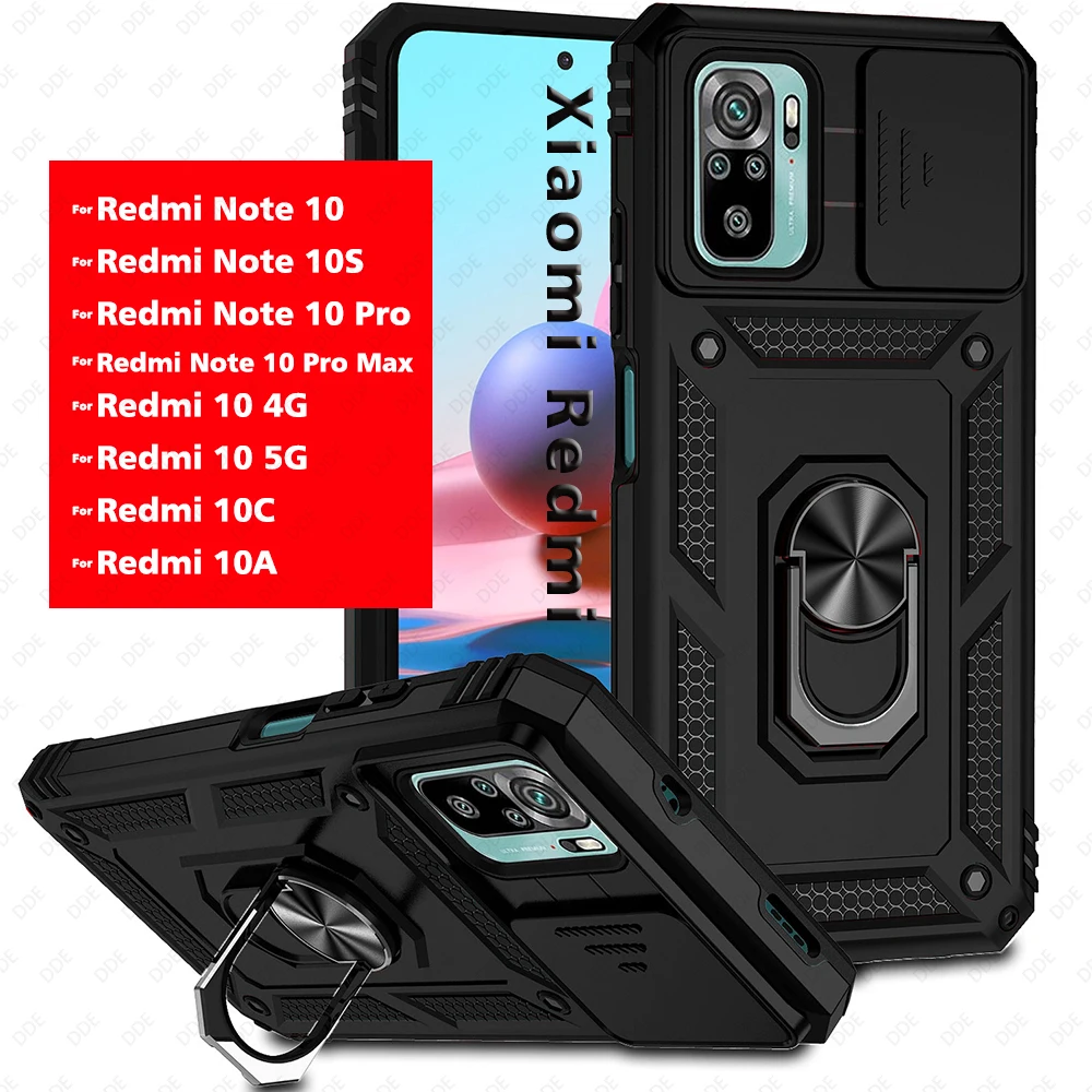 Shockproof Armor Ring Stand Cover For Xiaomi Redmi Note 10S 10 Pro Max ...