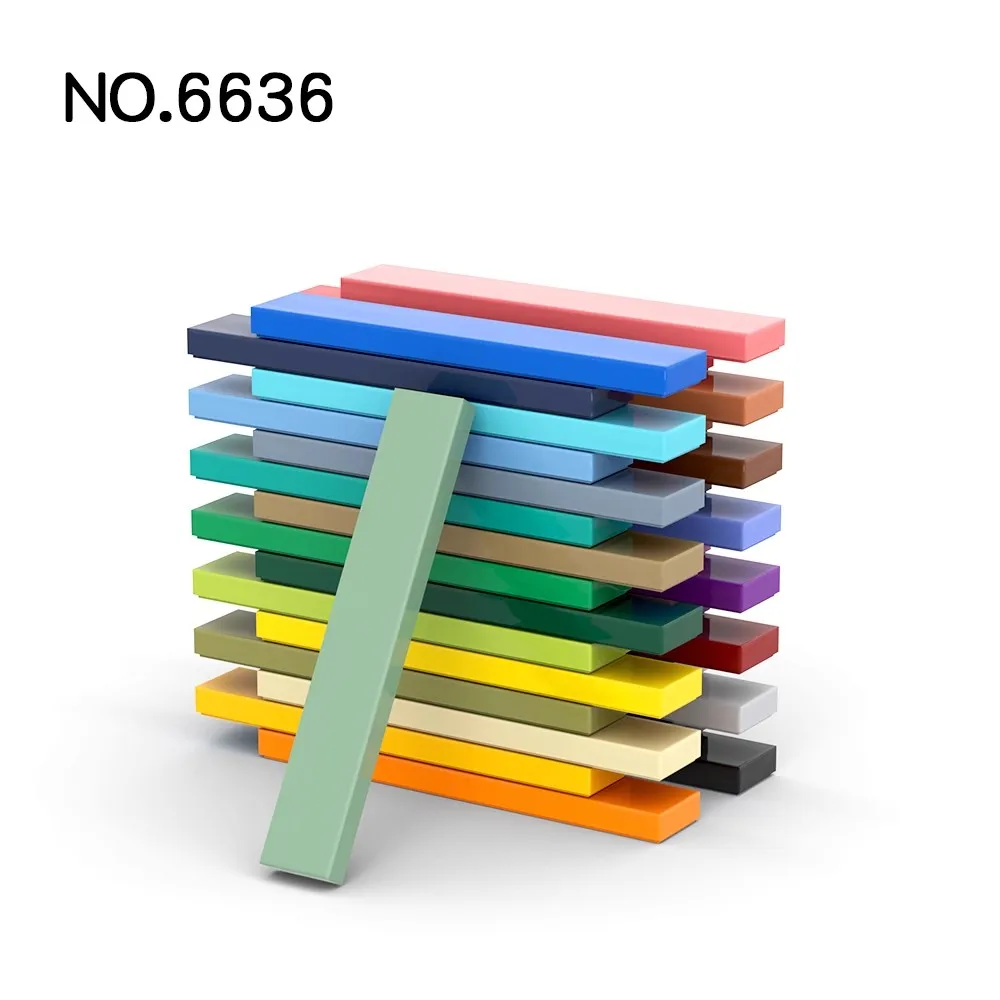 20Pcs MOC Parts 6636 Tile 1 x 6 with Groove Compatible Bricks DIY ...
