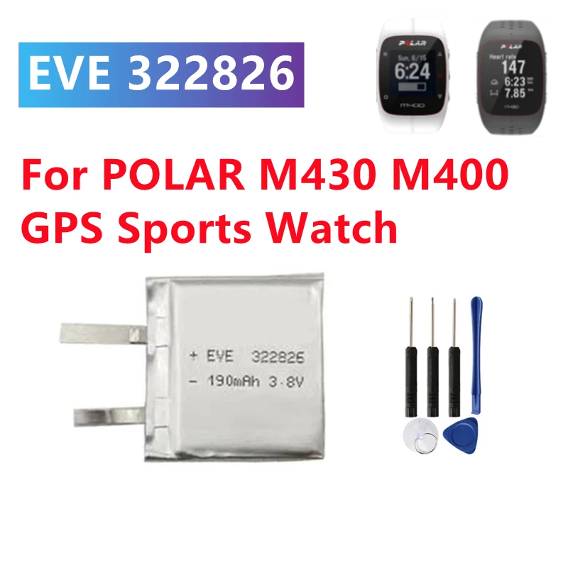 EVE-322826-Battery-For-POLAR-M430-M400-GPS-Sports-Watch-Rechargeable ...