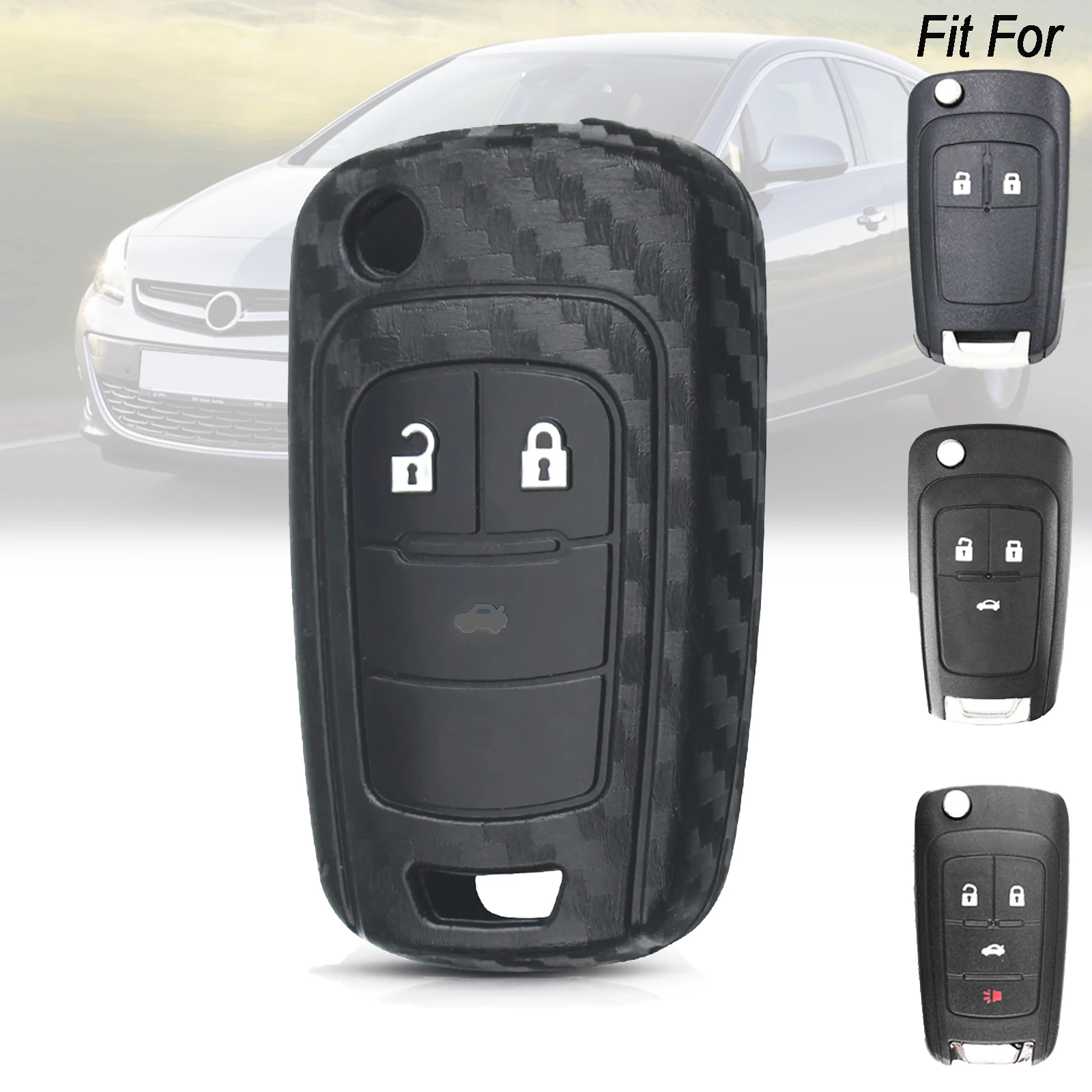 Silicone Remote Cover For Vauxhall Opel Adam Astra J Zafira C Insignia ...