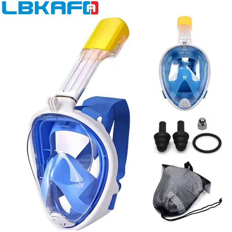Plug-in Full Face Diving Mask Anti-fog Snorkeling Mask Children Adult ...