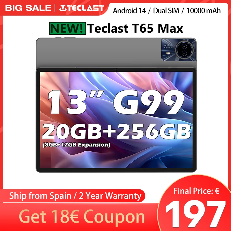 Teclast-T65-Max-13-inch-Android-14-Tablet-8-cores-MediaTek-Helio-G99 ...