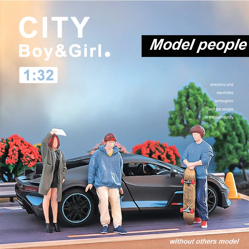 Scale 1:32 Miniature Resin People Model Painted Figure Diorama Toys For ...