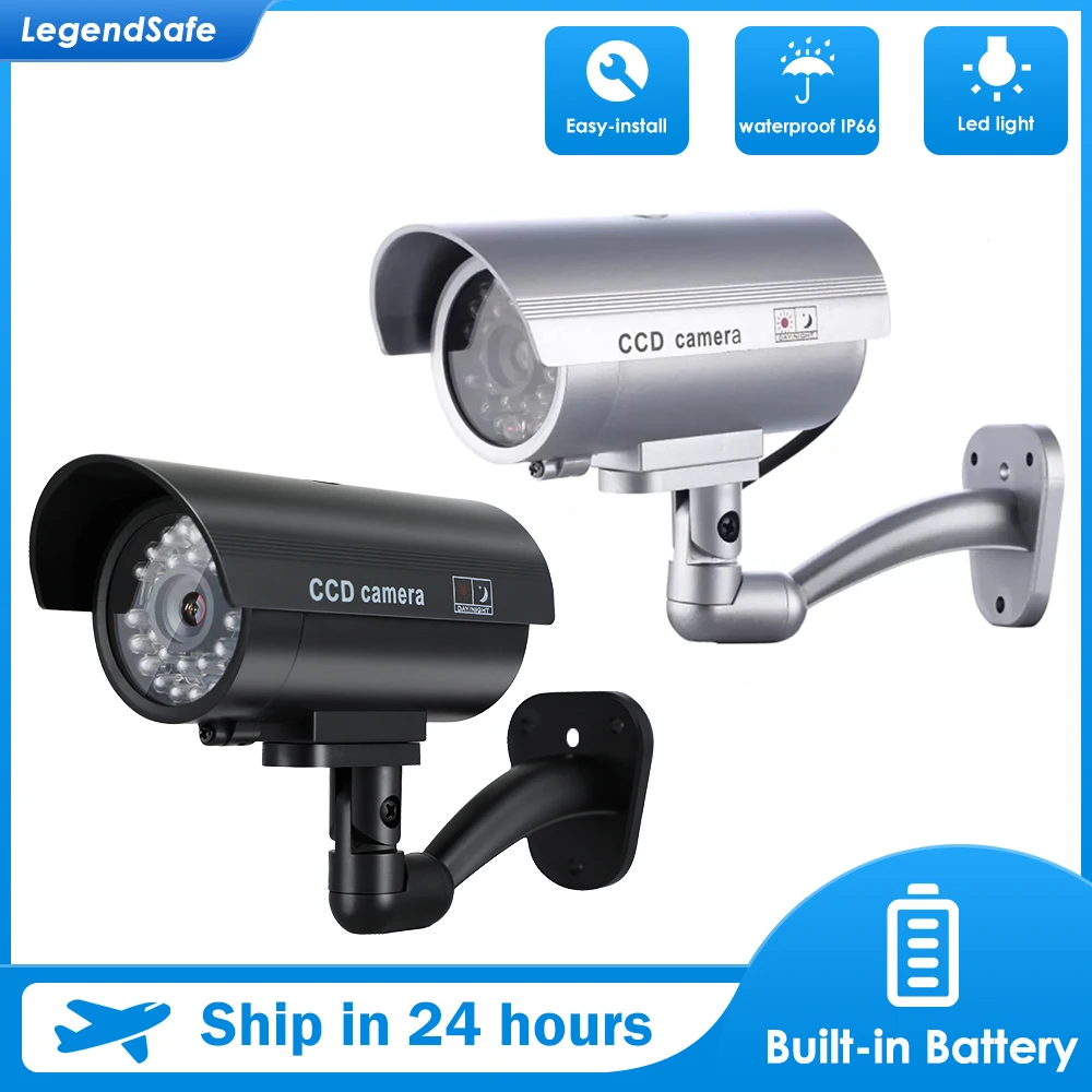 Fake LED Light Monitor CCTV Surveillance Outdoor Bullet Camera ...