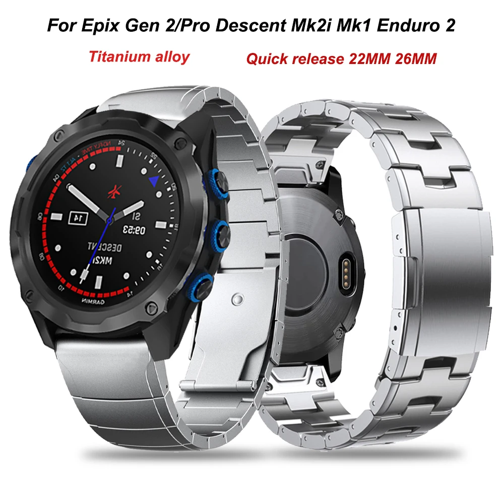 22-26mm-Titanium-alloy-Quick-Release-Strap-For-Garmin-Epix-Gen-2-Pro ...