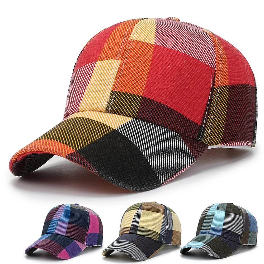 Four-Seasons-Lattice-Baseball-Caps-For-Women-And-Men-Canvas-Hats ...