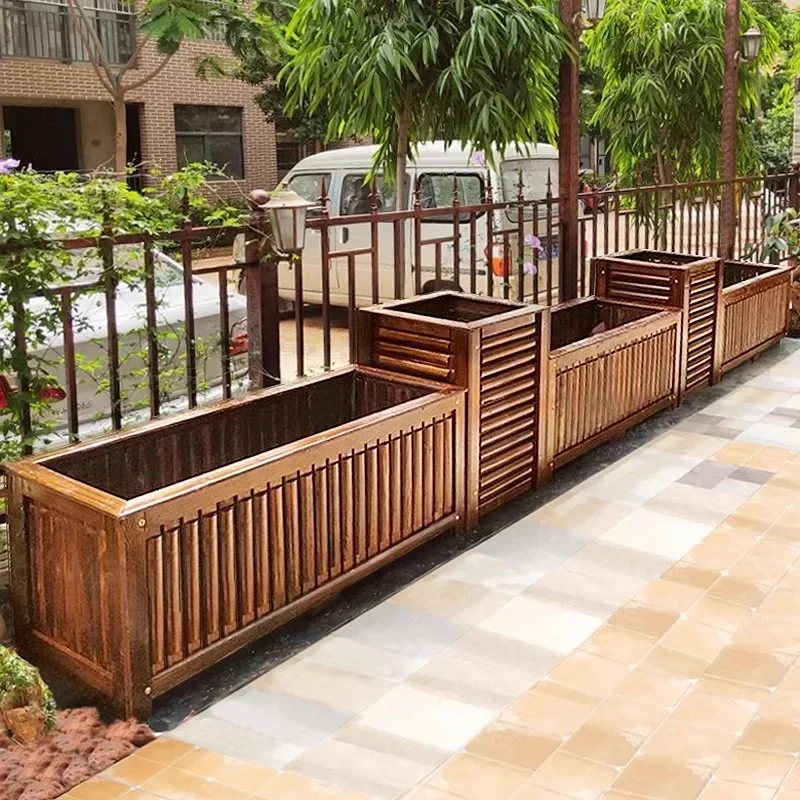 Preservative-wood-flower-box-Outdoor-Planting-Garden-tree-Extra-large ...