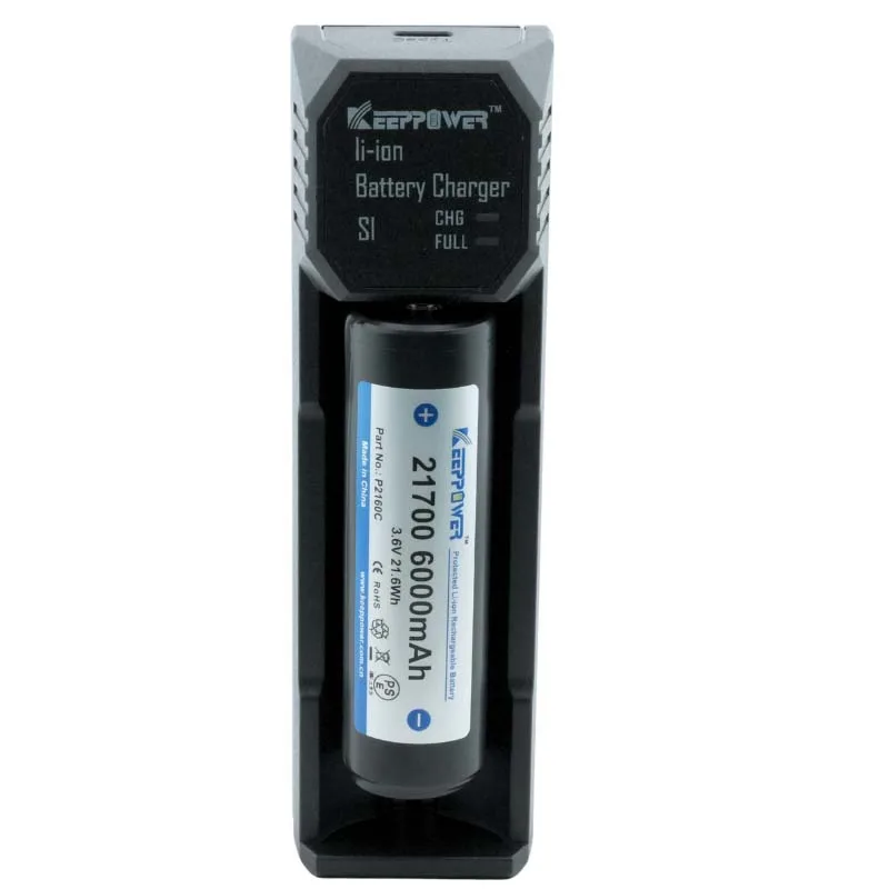 KeepPower S1 2A Single Battery Slot USB Li-ion Battery Charger 32650 ...