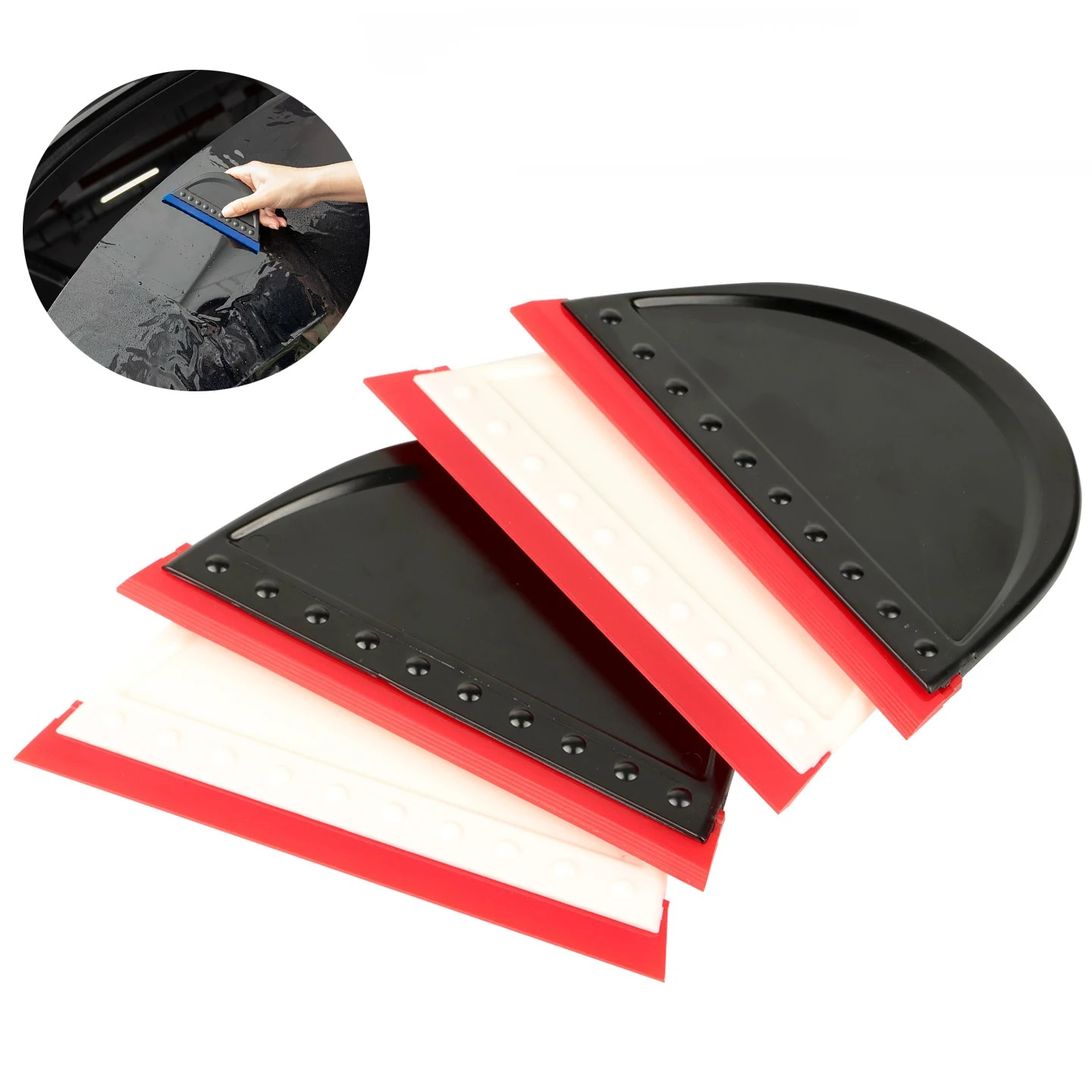 ALIWRAP 2pcs Rubber Scraper Cleaning Shovel Car Windshield Glass Wash ...
