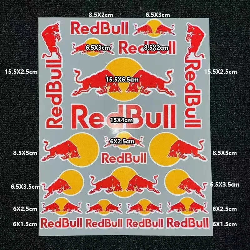 Motorrad-Red-Bull-Aufkleber-Logo-Auto-Motorrad-K-rper-Kraftstoff-Tank ...