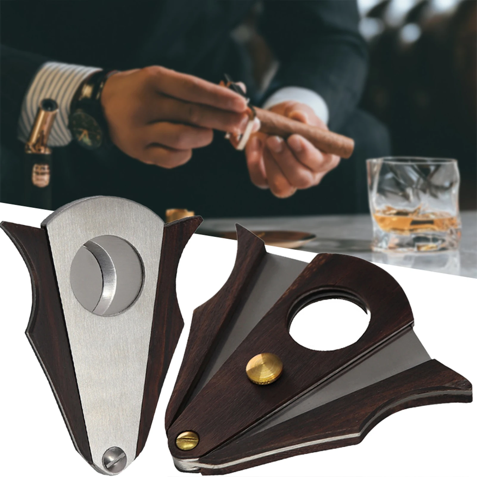 Double-Blade-Guillotine-Cigars-Cutter-With-Wooden-Handle-Sharpen-Cigars ...