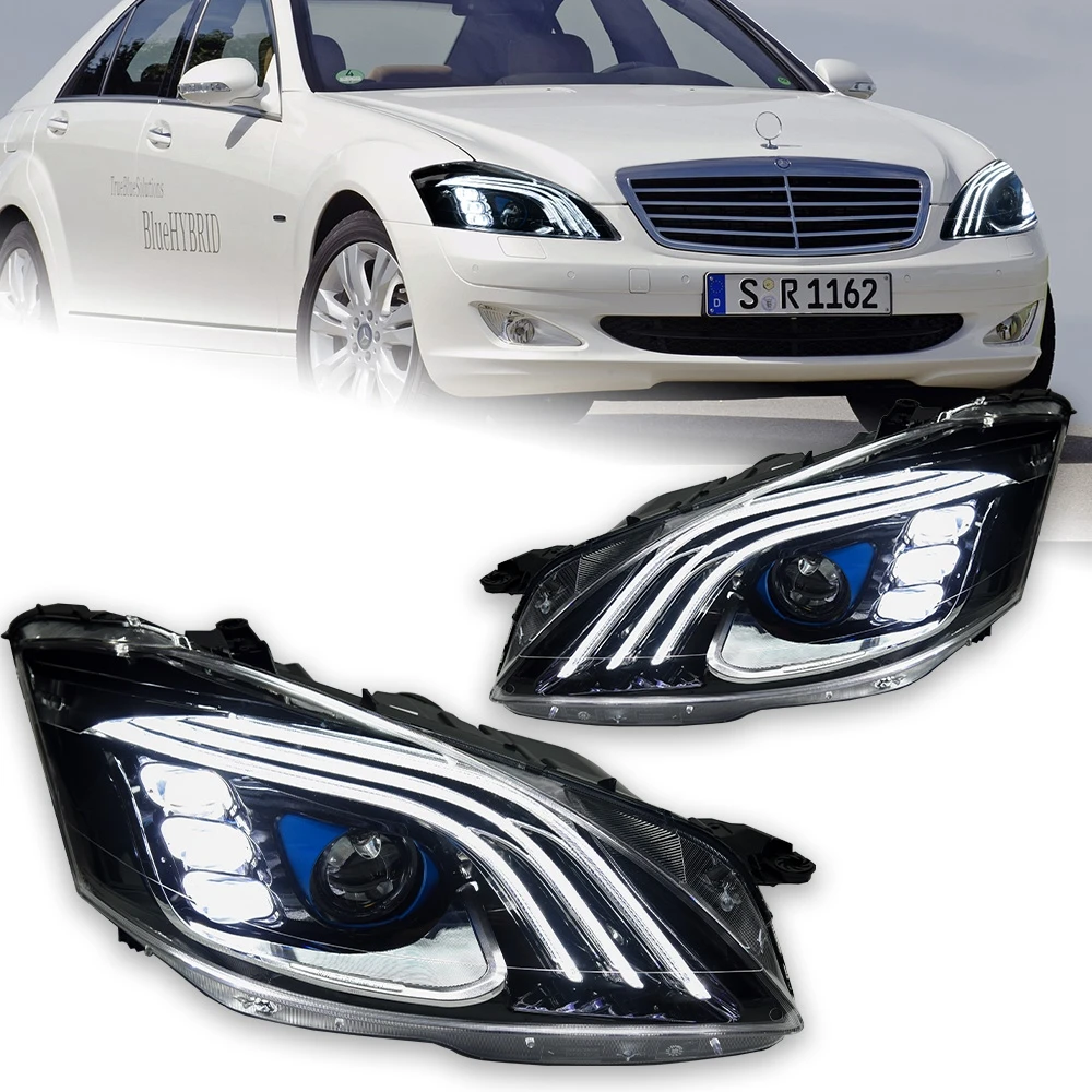 AKD-Car-Styling-Head-Lamp-for-Benz-W221-Headlights-2006-2009-S300-S400 ...