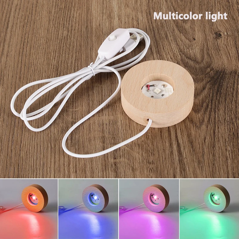 Dia-6cm-5V-1Meter-Round-USB-Wooden-Light-Base-with-switch-LED-Light ...