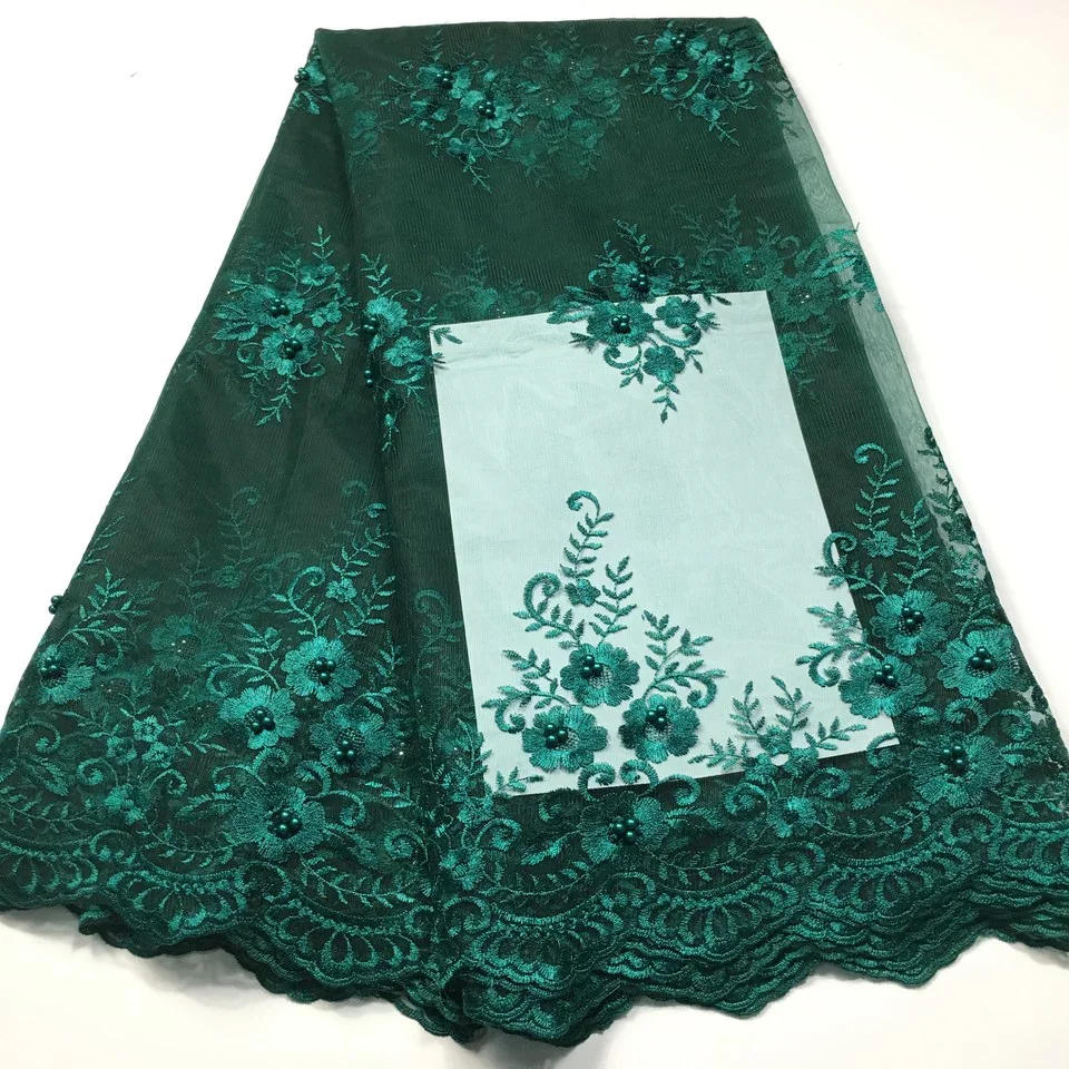Green-African-Lace-Fabric-2024-High-Quality-Lace-with-Bead-Nigerian ...