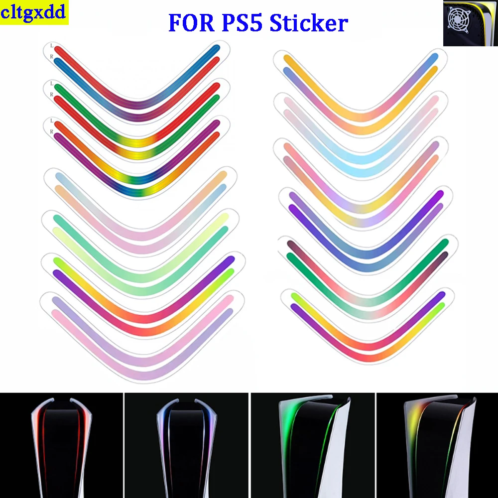 1Piece-FOR-PS5-console-LED-illuminated-stickers-Rainbow-gradient-light ...