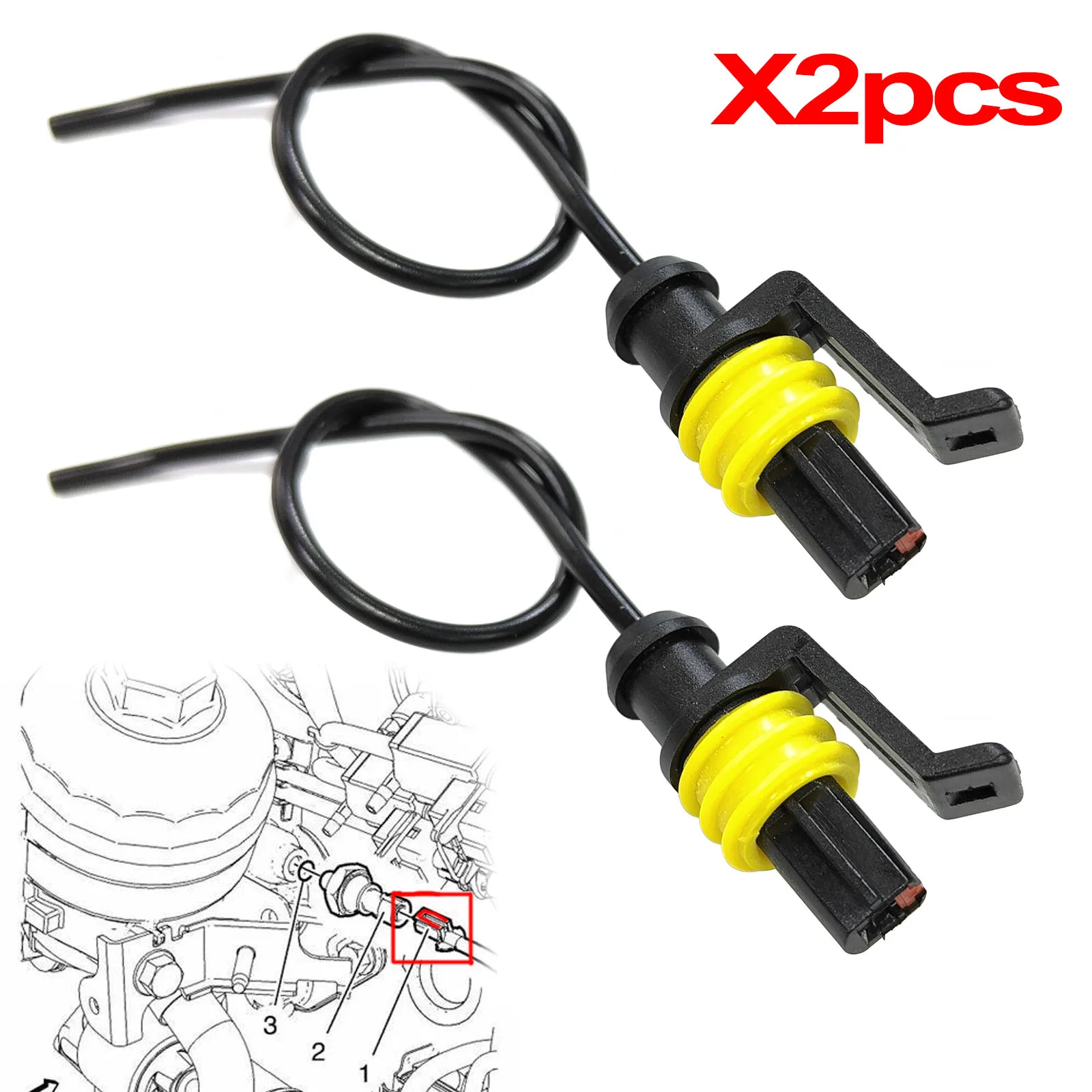 2x 1PIN Oil Light Pressure Sensor Connector Plug For Opel Vauxhall ...