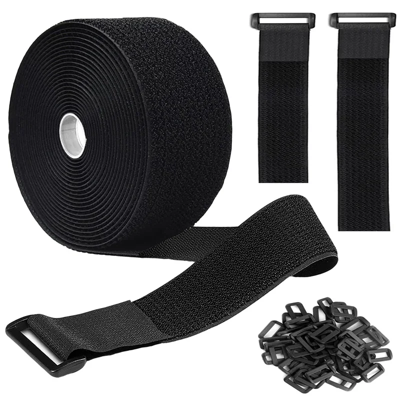 5M-5cm-Wide-Hook-and-Loop-Straps-With-12-Buckles-Heavy-Duty-Adjustable ...