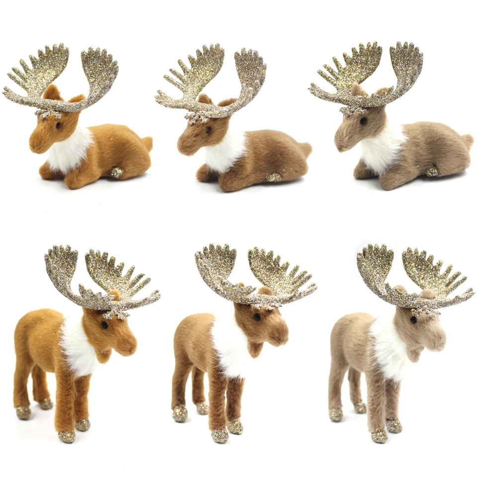 New-Christmas-Simulation-Moose-Artificial-Plush-Elk-Reindeer-Merry-Christmas-Decorations-Kids ...