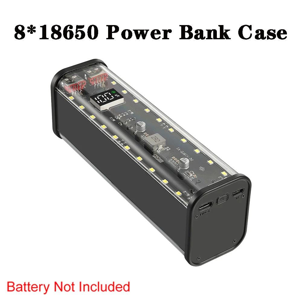 18650-Battery-Storage-Box-8-18650-USB-C-Micro-USB-Ports-Power-Bank-Case ...