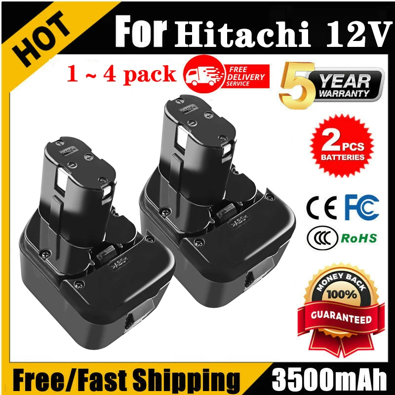 For-Hitachi-12V-3-5Ah-Battery-EB1212S-EB1214S-DS12DVF3-EB1220BL-NI-MH ...