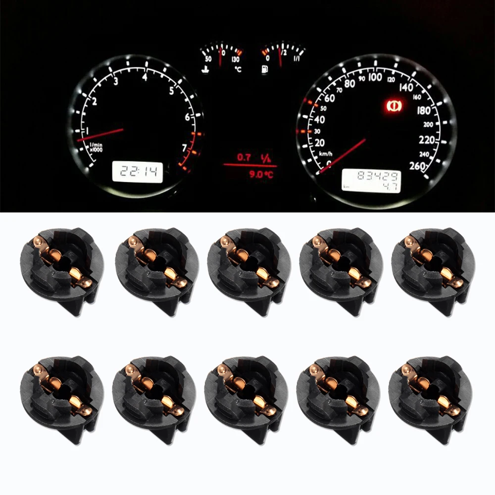 10pcs T10 Socket Dashboard Instrument Panel Socket T10 W5W 168 194 ...