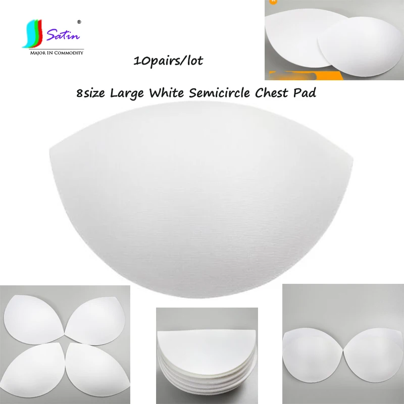Wholesale-High-Quality-Large-Size-White-Semicircle-Chest-Pad-Sew ...