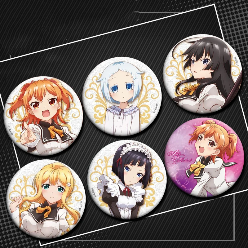 Anime Shomin Sample Role Play Game Pins Cartoon Character Badge Round ...