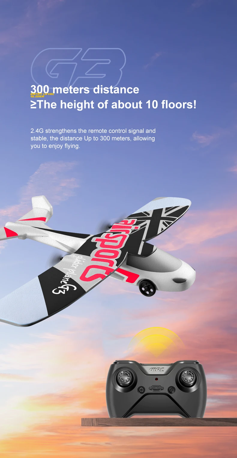 La couleur rouge Mini Drone en mousse EPP pour enfants, planeur RC G3 à ...
