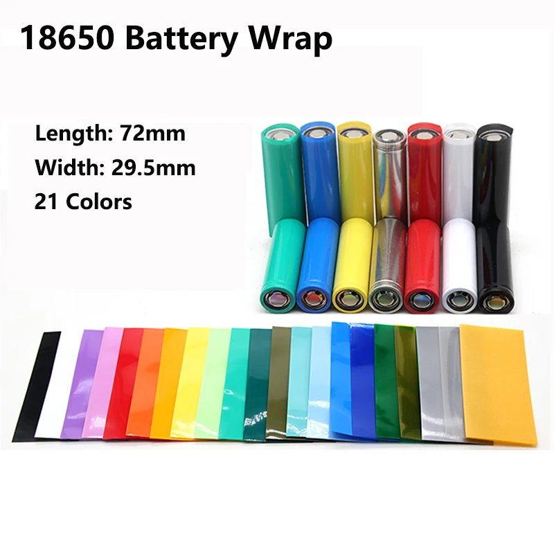 18650-PVC-Heat-Shrink-Tube-Battery-Film-Tape-Precut-Shrinkable-Sleeve ...
