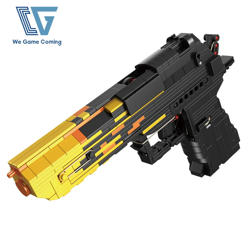Military MOC 66047 Gold Desert Eagle Pistol Handgun Gun Weapon Model ...