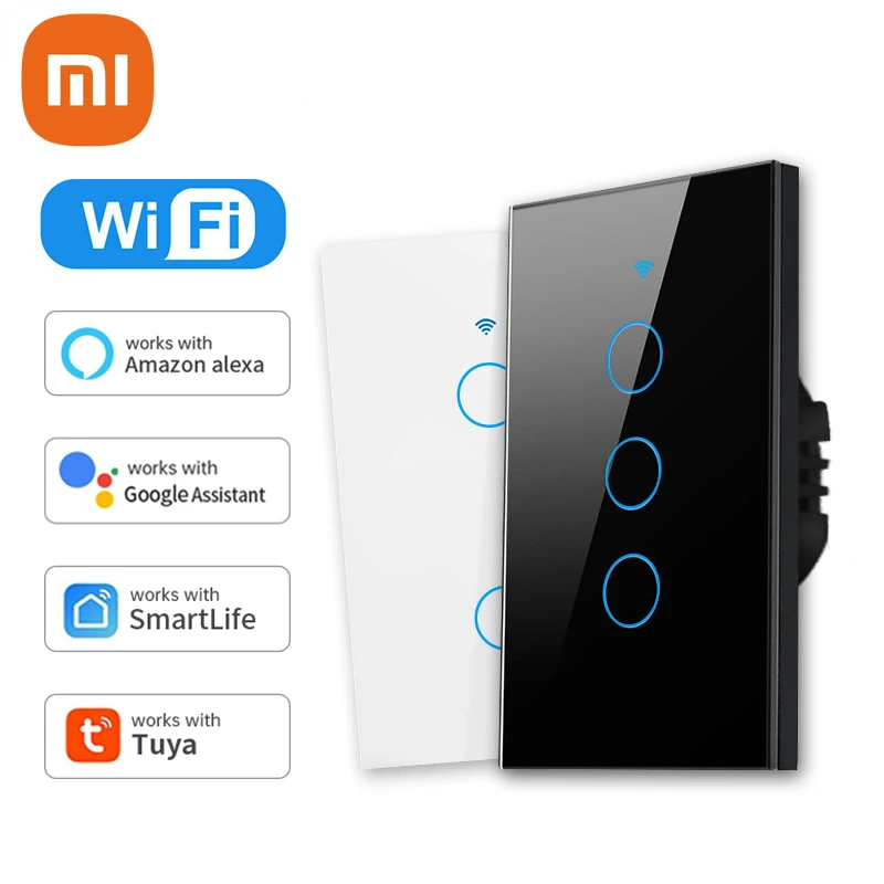 Xiaomi-Mijia-Tuya-US-WiFi-Smart-Wall-Switch-1-2-3-4-Gang-No-Neutral ...