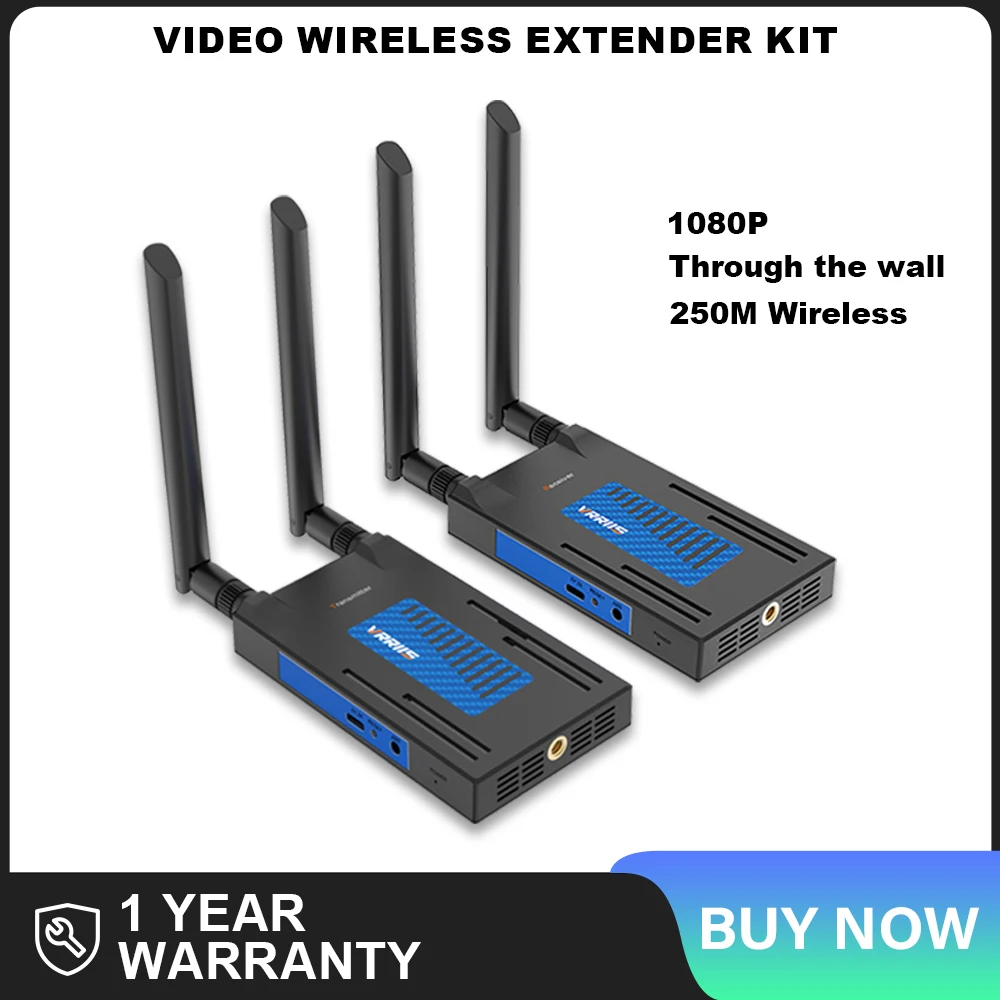 Vrriis-250m-Wireless-Extender-kit-HDMI-Compatible-Video-Transmitter-and ...