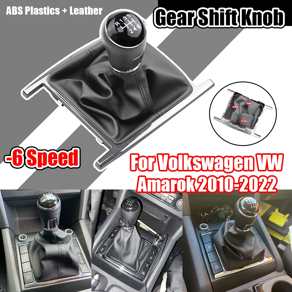 Car Stick Gear Knob Shift HandBall With Black PU Leather Gaiter Boot ...