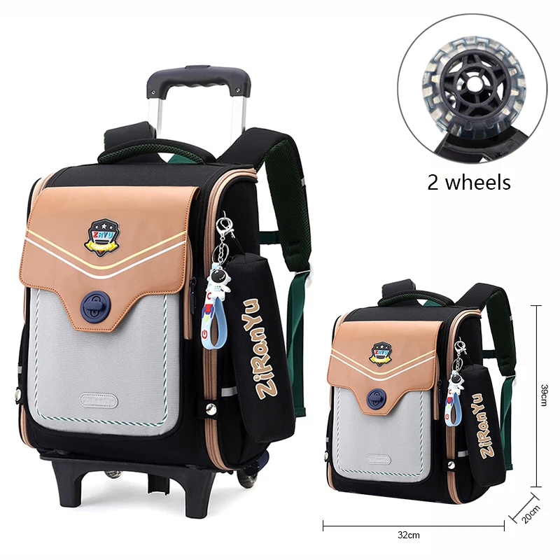 Kids-School-Rolling-Backpack-Waterproof-Removable-School-Bags-Boys ...