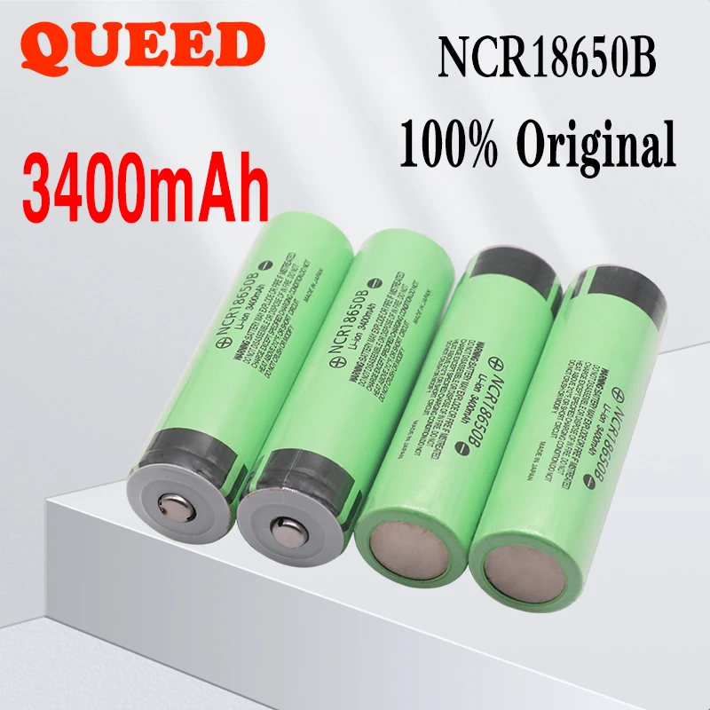 100% New Original NCR18650B 3.7 v 3400 mah 18650 Lithium Rechargeable ...
